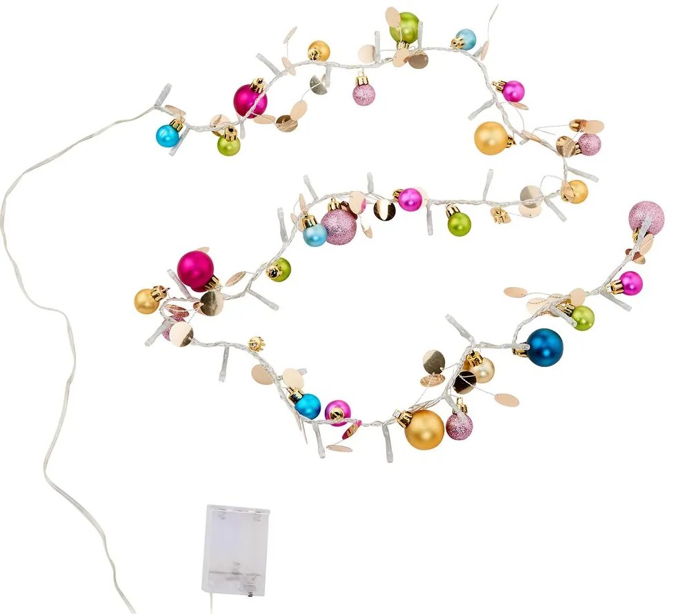 JOLLY LIGHTS LED Světelný řetěz s USB s kuličkami - růžová/modrá