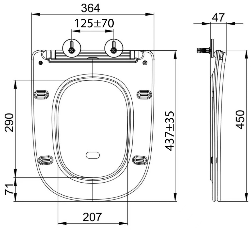 Sapho, BELLO WC sedátko, Soft Close, bílá