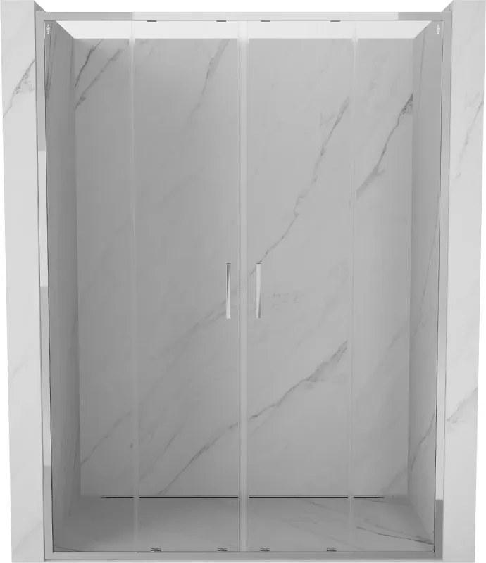 Mexen Exo, 2-křídlé posuvné 160x200 cm, 6mm čiré sklo, chromový profil, 8152-160-000-01-00