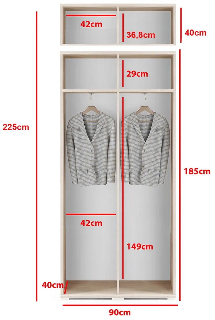 Eka Předsíňová stěna s čalouněnými panely Trinity 33 - Grafit / Světlá zelená 2321