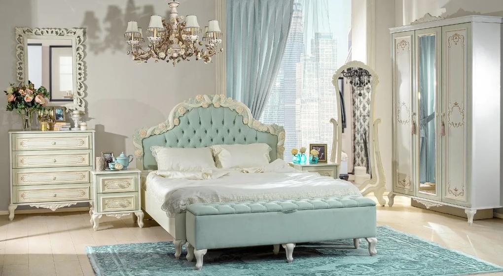 Luxusní ložnice Margaret - alabastr/zelená