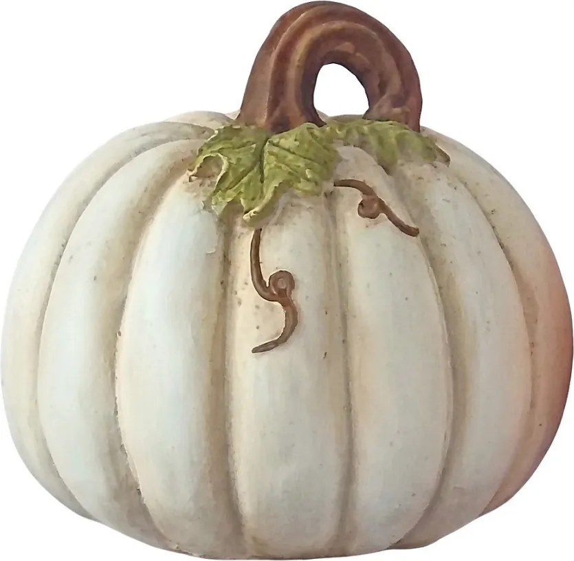 Béžová antik dekorace dýně Pumpkin - Ø 22*22 cm