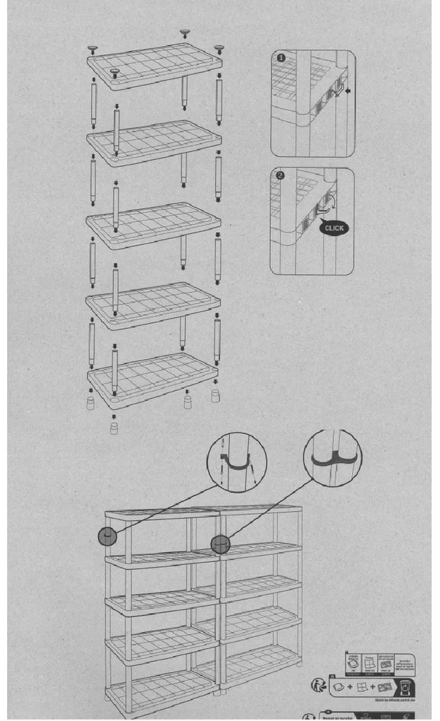 KIS-KETER Regál TRIBAC, šířka 120 cm