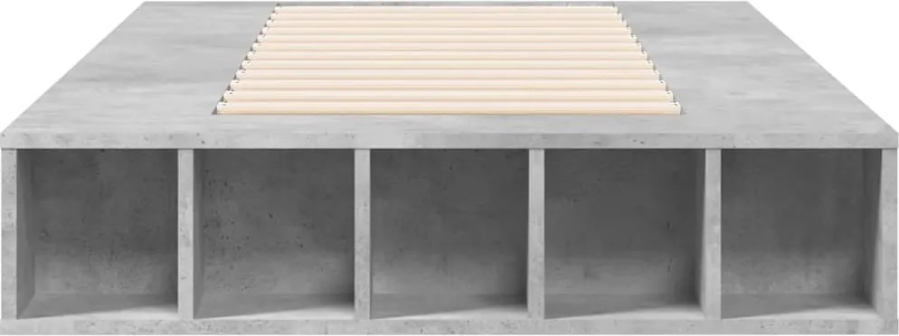 Rám postele betonově šedý 100 x 200 cm kompozitní dřevo 3280513