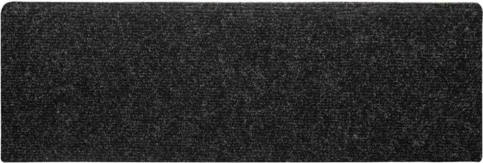 Schodové rohože samolepicí 30 ks 65 x 21 x 4 cm černé s obdélníkovým okrajem 3365693