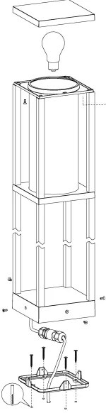 Eglo 98715 - Venkovní lampa CASCINETTA 1xE27/40W/230V IP54