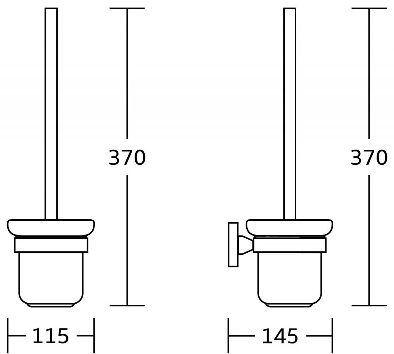 Mexen příslušenství, wc kartáč Rufo, zlatá, 7050950-50