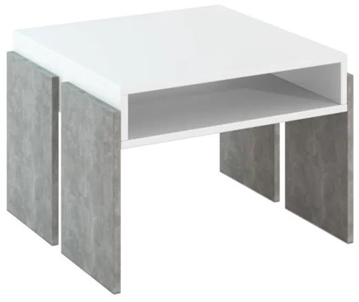 Prospero Konferenční stolek RUMBA Barva: bílá/kámen 60cm