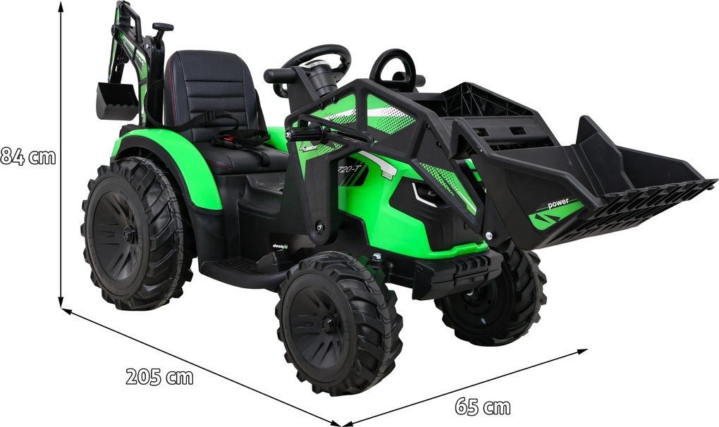 Ramiz Traktor s přívěsem 720-T zelený