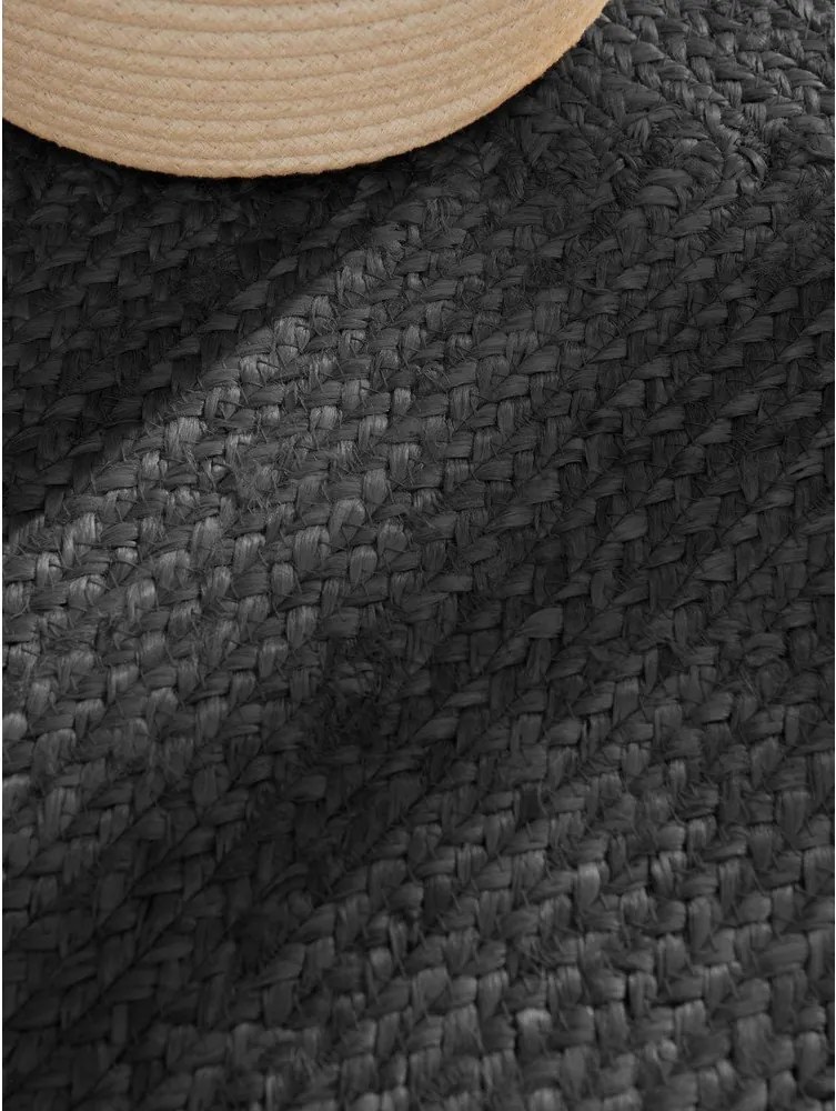 Černý oboustranný/ručně tkaný jutový koberec 80x150 cm Juno – Hanse Home