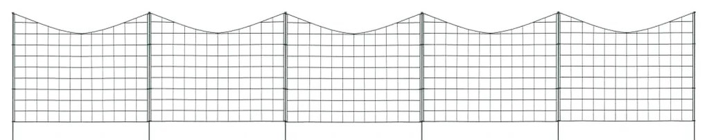 Zahradní plot s obloukem dolů 77,5 x 64 cm zelený 146104
