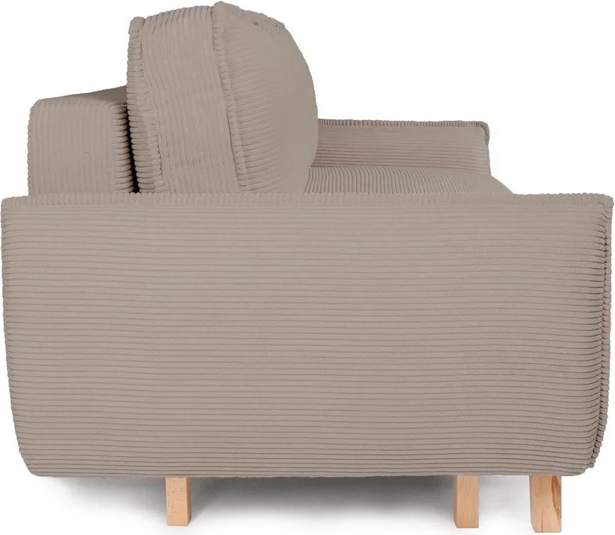 Taupe manšestrová rozkládací/s úložným prostorem pohovka 218 cm Tori – Bonami Selection