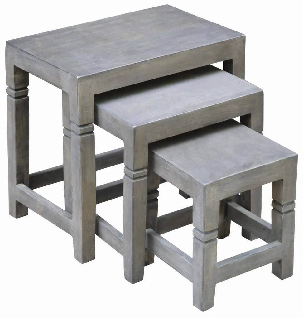 Bighome - Set příručních stolků AREA - šedá