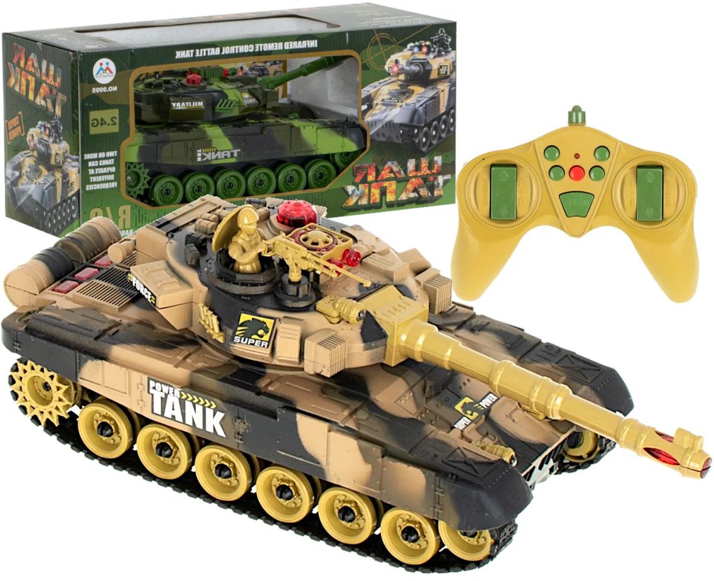 Rc tank rc válečný tank 9993 2,4 ghz desert