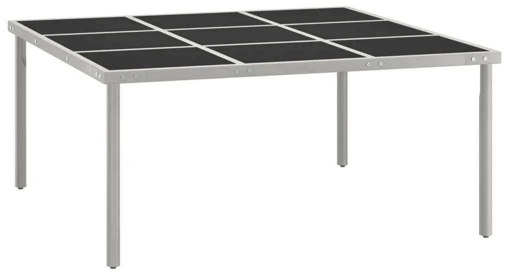 Zahradní jídelní stůl 170 x 170 x 74,5 cm sklo a ocel 313084