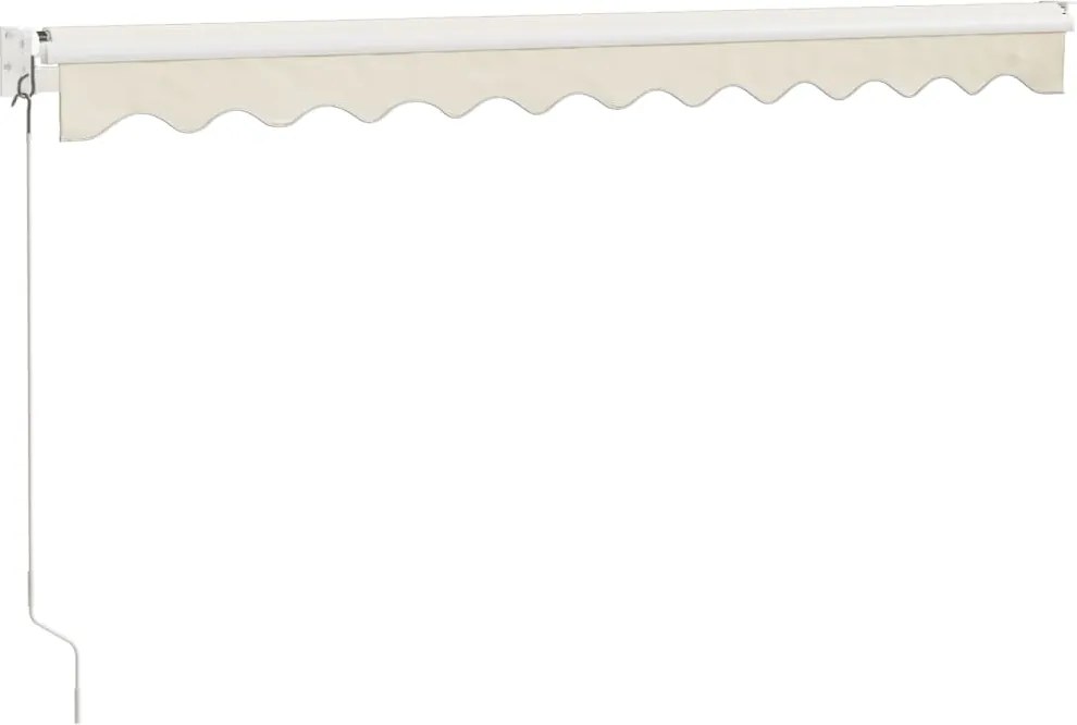 Zatahovací markýza krémová 3 x 2,5 m textil a hliník 3154427