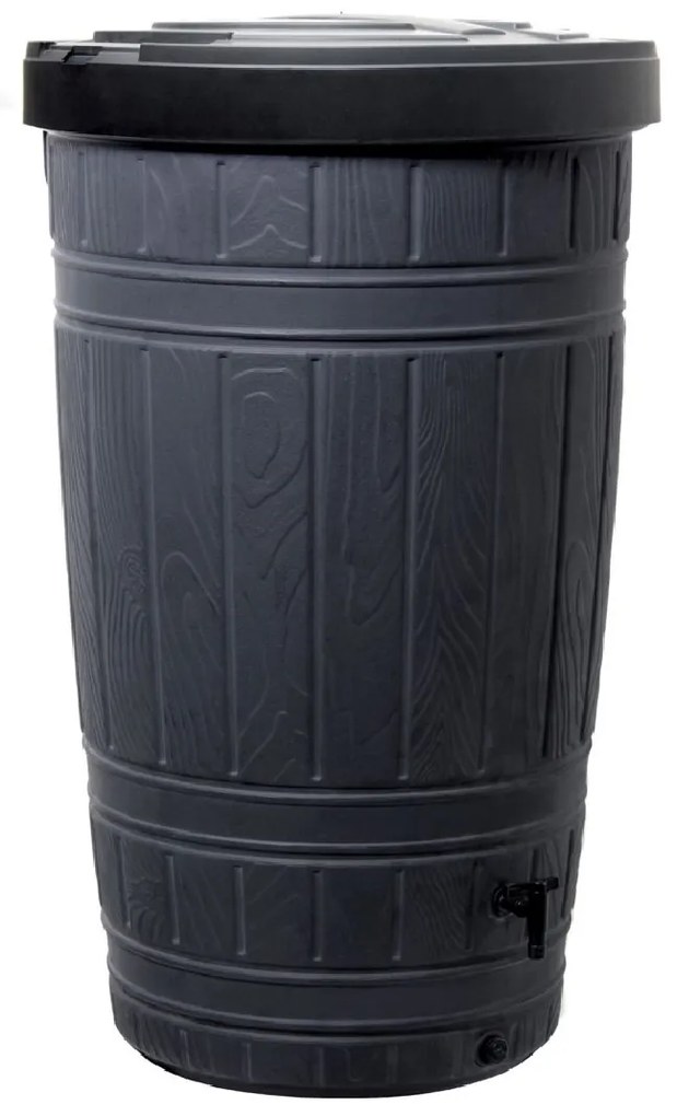 Waterform Sud na dešťovou vodu WOODCAN černý 265l s kohoutkem