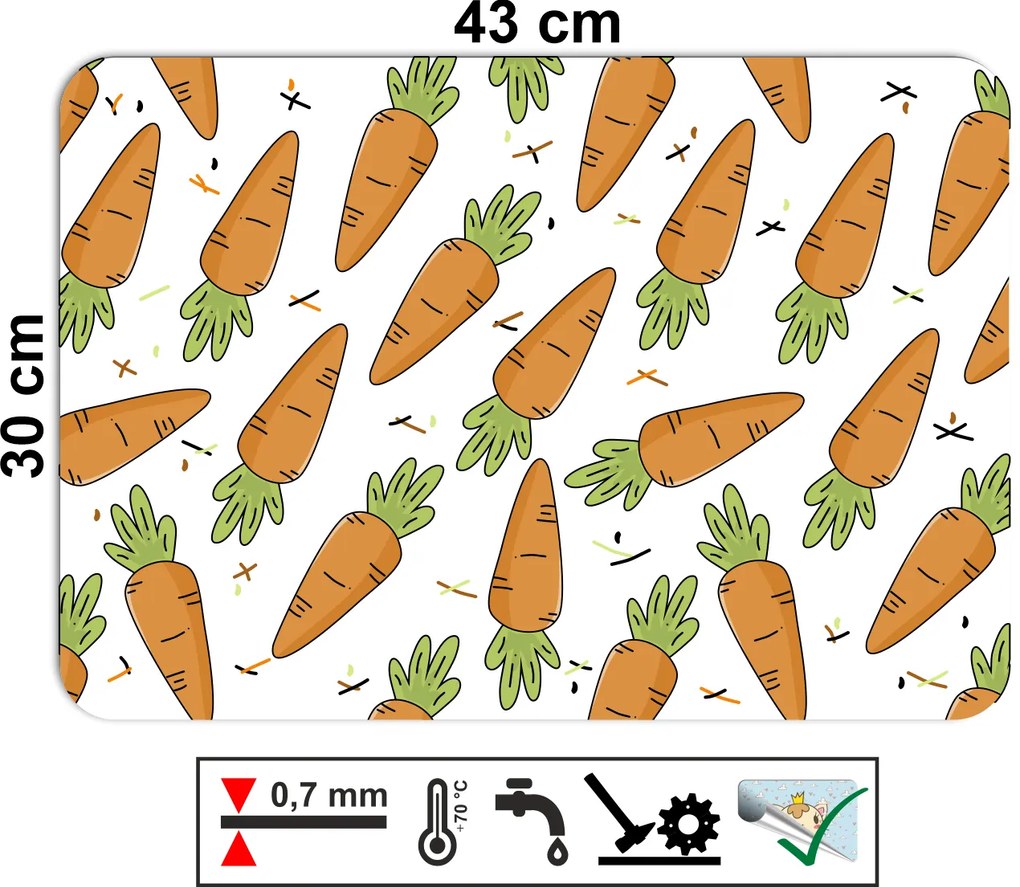 PokojovaDekorace.cz, Prostírání - 303, Mrkev, 43x30cm