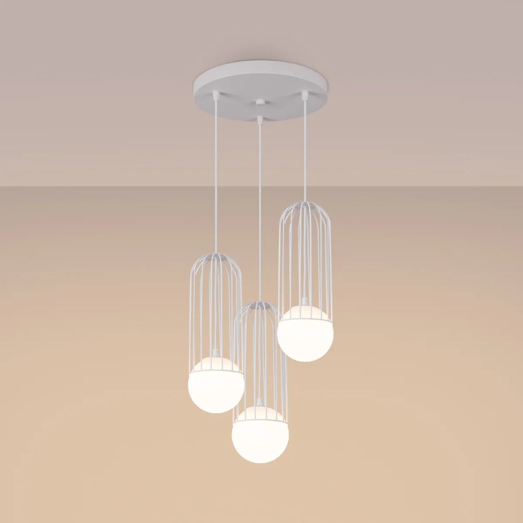 Sollux Lighting Závěsné svítidlo BRINA 3P bílé