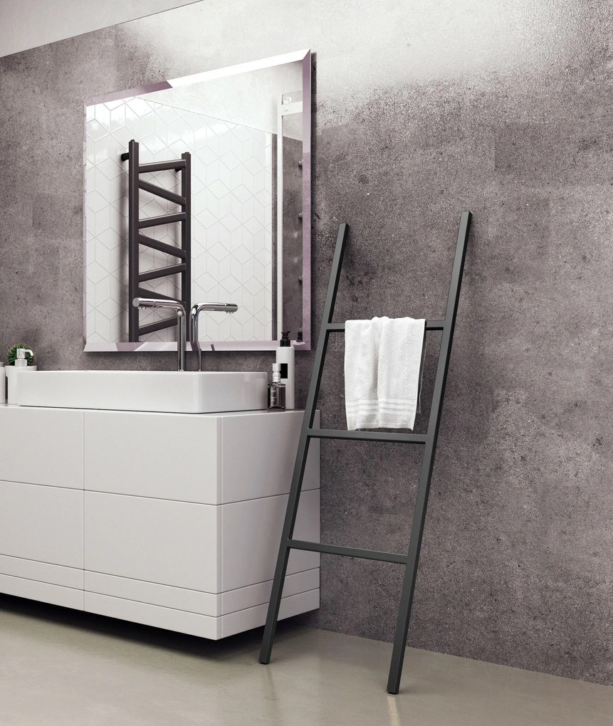 Regnis příslušenství, koupelnový kovový věšák na ručníky, černá matná, REGNIS/DR-LOFT/BLACK