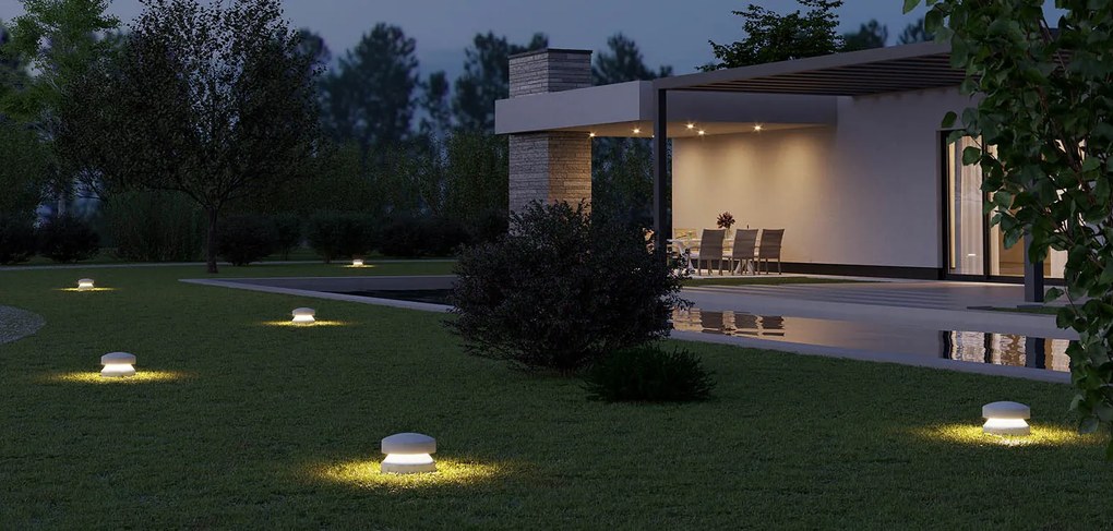 Světla a lustry REDO GROUP Redo Group CLIFF 91124 designová venkovní lampa 3000K IP65 beton-slonová kost