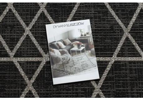 Dywany Luszczow Kusový koberec SIZAL FLOORLUX 20508 Černá / stříbrný TROJÚHELNÍK Rozměr koberce: 140 x 200 cm