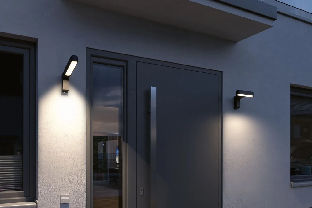 P 94548 LED venkovní nástěnné svítidlo Ito pohybové čidlo horizontální orientace IP44 227x159mm 3000K 6W 230V 65° antracit kov/umělá hmota - PAULMANN