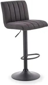 H89 barová židle kostra - černá, čalounění - tmavě šedé