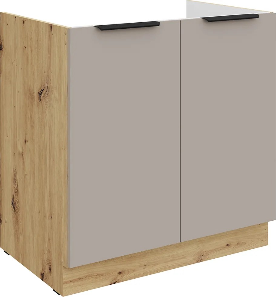 ARIA li | dolní skříňka 80 ZL 2F dřezová | 80 cm | ANTI FINGERPRINT povrch | artisan/béžová