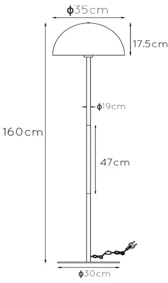 Lucide 45796/01/44 - Stojací lampa SIEMON 1xE27/40W/230V oranžová