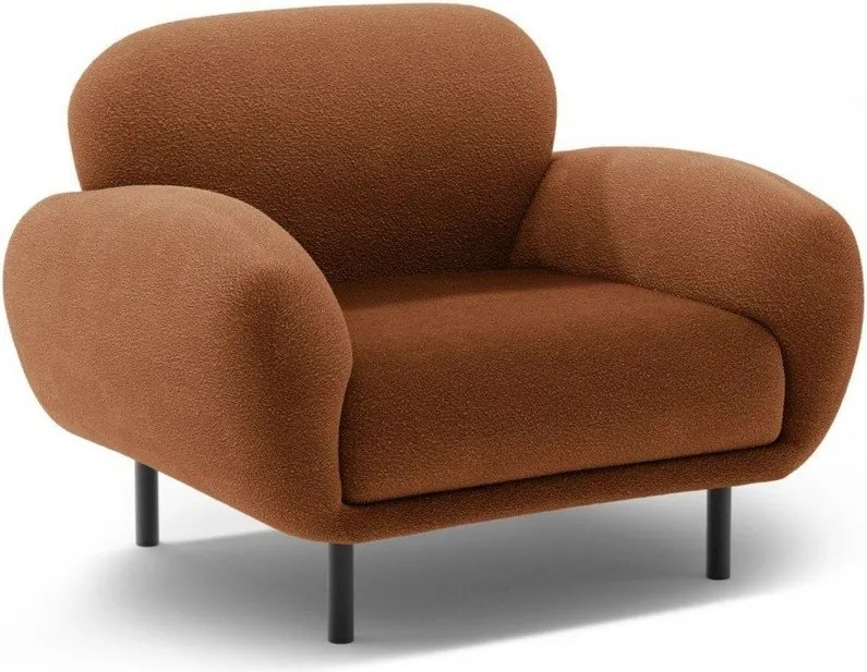 Křeslo z textilie bouclé v terakotové barvě Poppy - II. jakost – Micadoni