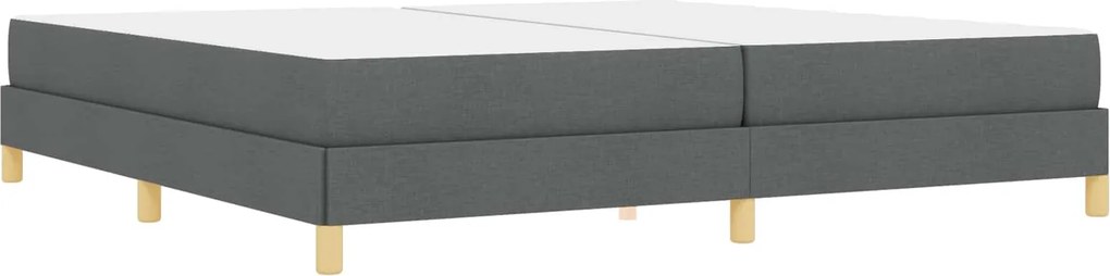 Postel s boxspringem s matrací Tmavě šedá 200 x 200 cm textil 3398592