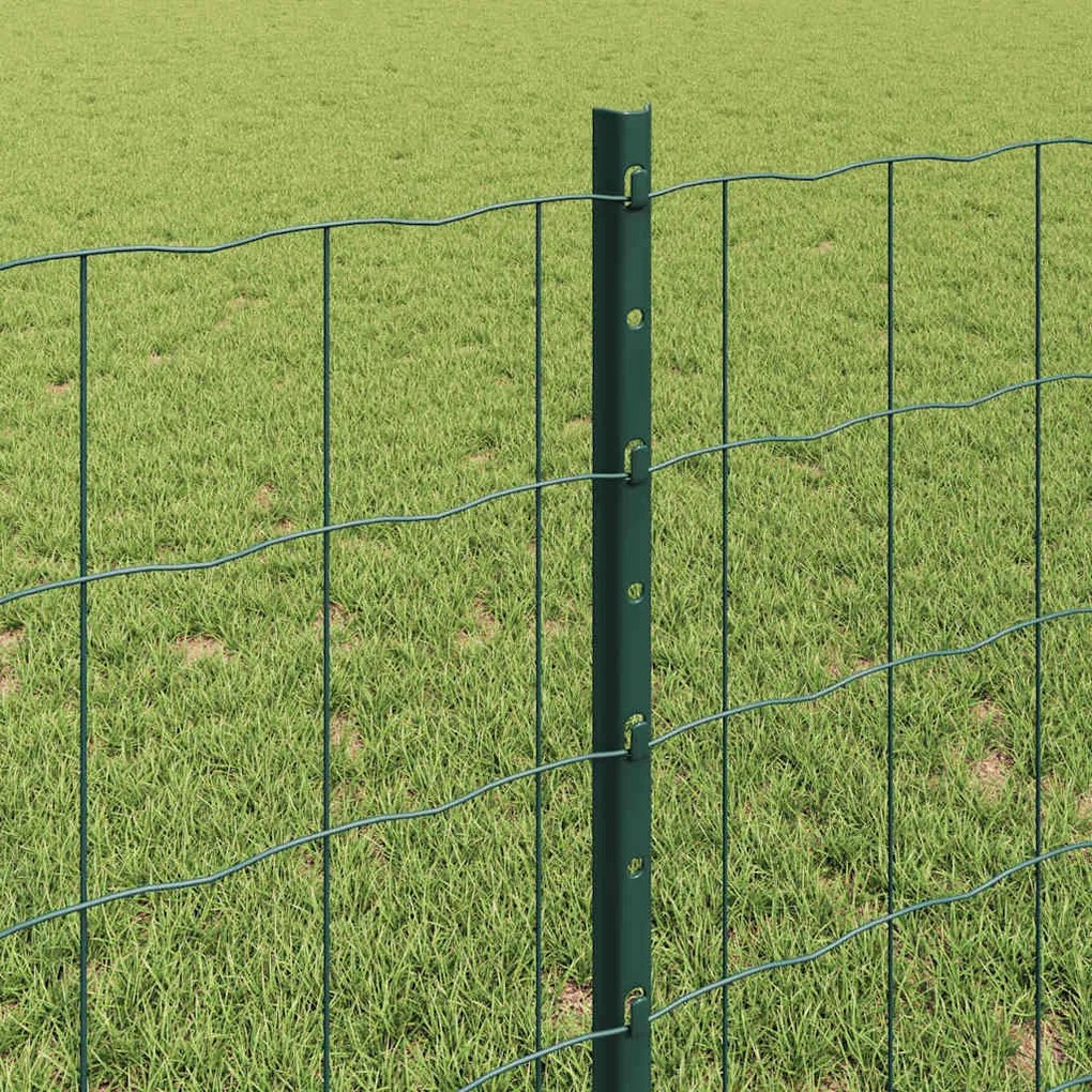 Euro plot s pilotem 25 x 0,8 m Ocel potažená PVC Zelená 3336021