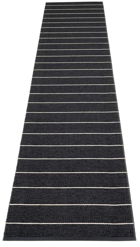 Vinylový koberec Pappelina CARL Black/Charcoal velikost: 70x450cm