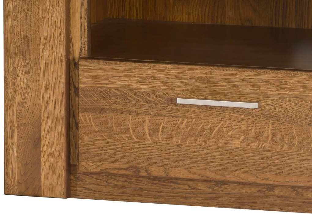 Televizní stolek Velvet II 24 111 cm z masivu s LED osvětlením dub Rustikal