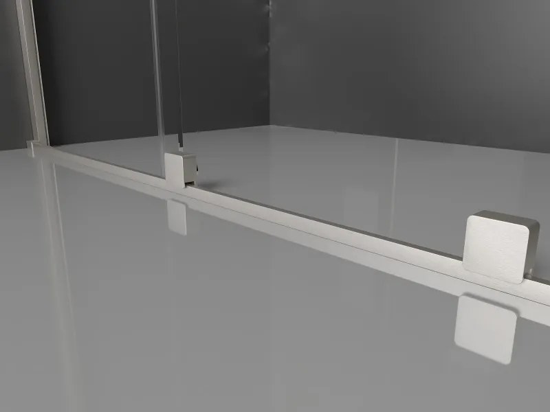 Mexen Velar L Duo, sprchový kout s posuvnými dveřmi 100 x 90 cm, 8mm sklo námraza, broušená ocel, 871-100-090-02-33-97