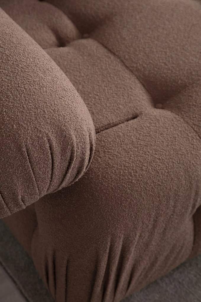 Hanah Home Čtyřmístná pohovka s pufem DOBLO hnědá 315 cm