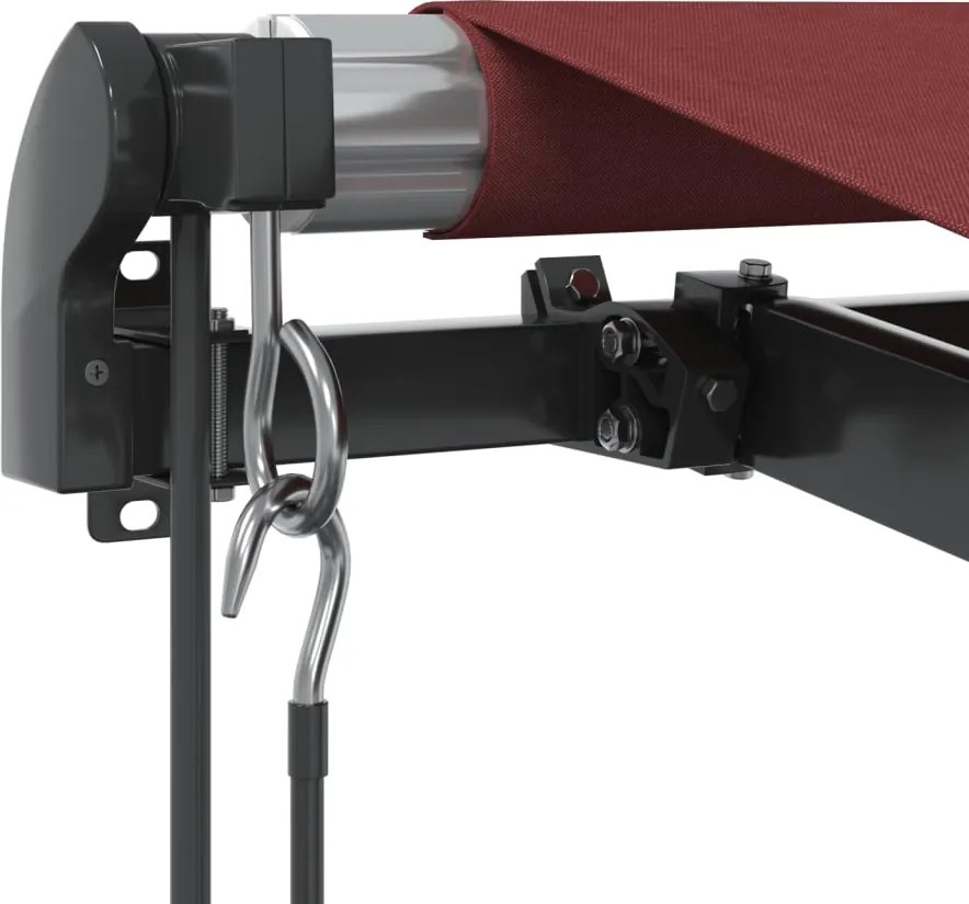 Automatická zatahovací markýza s LED burgundská 350 x 250 cm 3310185