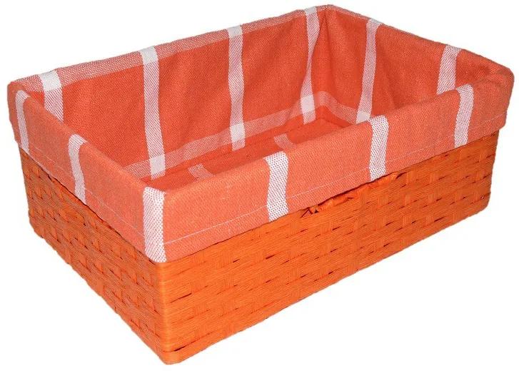 Úložný box oranžový, 48x30 cm