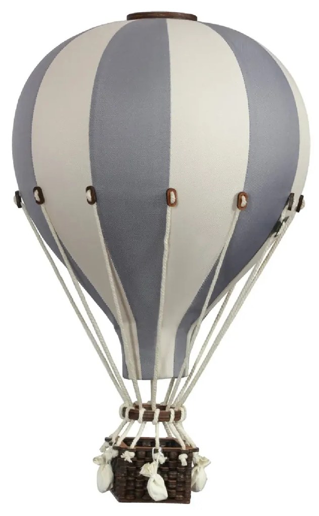 Dekorační horkovzdušný balón &#8211; šedá/béžová - M-33cm x 20cm