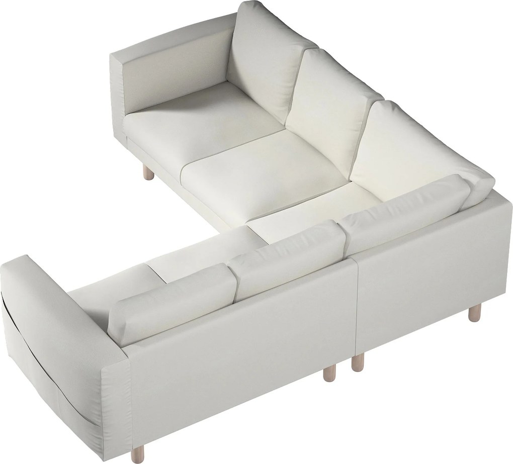 Potah na pohovku IKEA Norsborg rohová 4-místná barva šedá látka lesklé, pletený vzor, sametová
