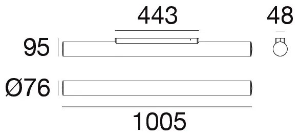 Linea Light 8850 Tu-TOP, nástěnné svítidlo, 36W 3000K DALI, délka 100,5cm