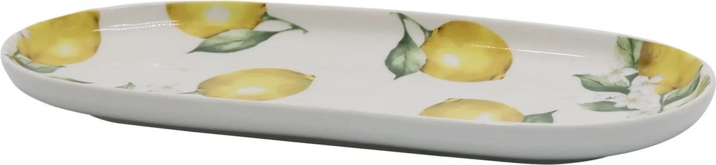 Porcelánový tácek s citróny Maison Limone Blossom - 25*11*2 cm