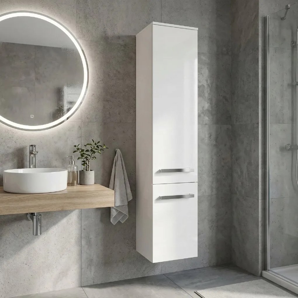 BPS-koupelny Doplňková koupelnová skříňka vysoká Opeňka II W V 35 P/L, bílá