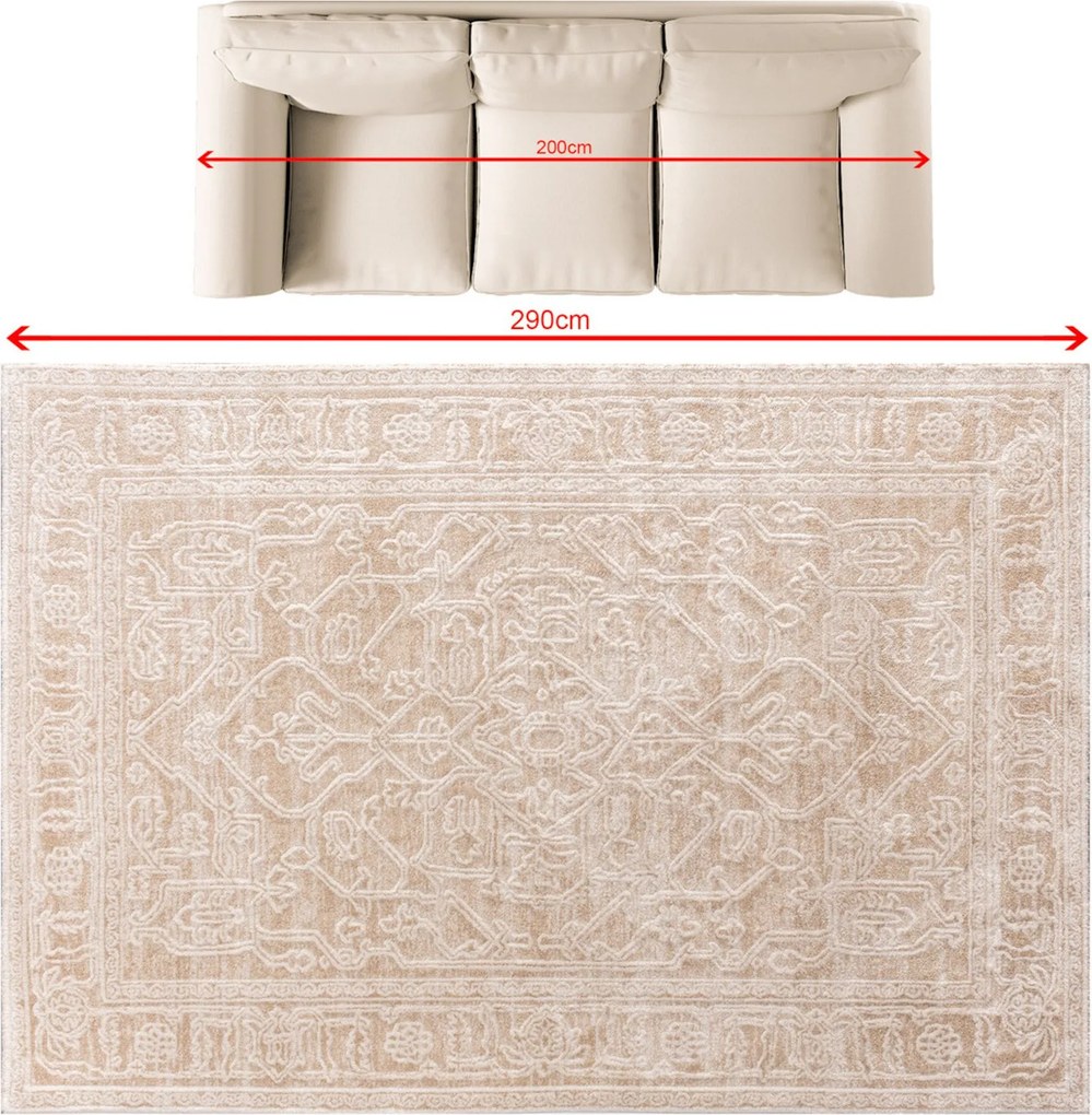 Koberec Caldera cream/camel 200x290 cm