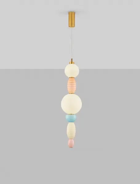 LED zlato-modro-fialové designové svítidlo Obří