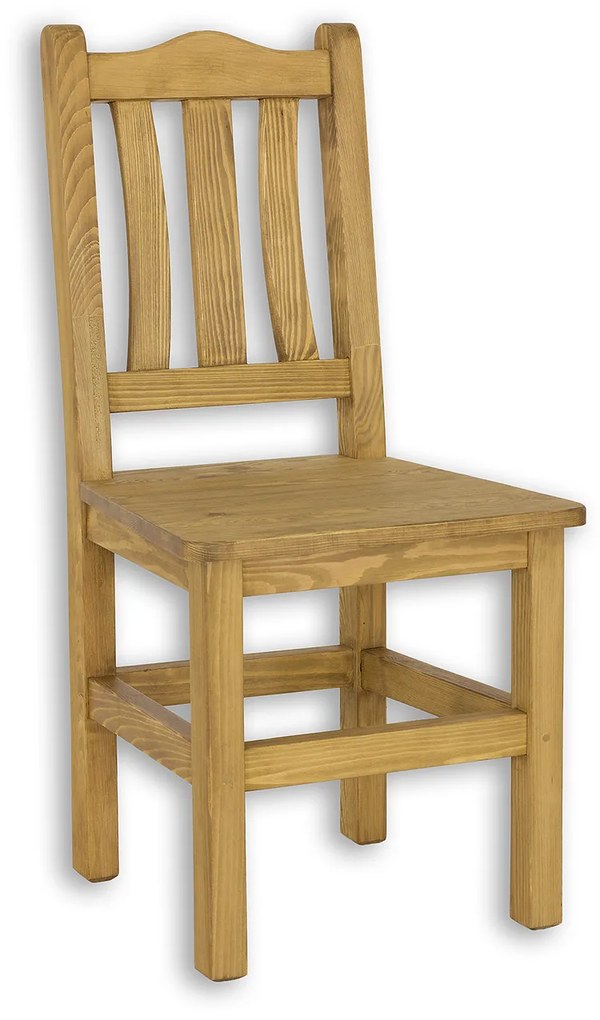 Drewmax KT703 - Dřevěná židle 46x96x51cm - Borovice, Rustikal