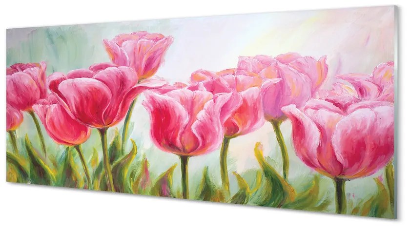 akrylový obraz tulipány obrázek 120x60 cm