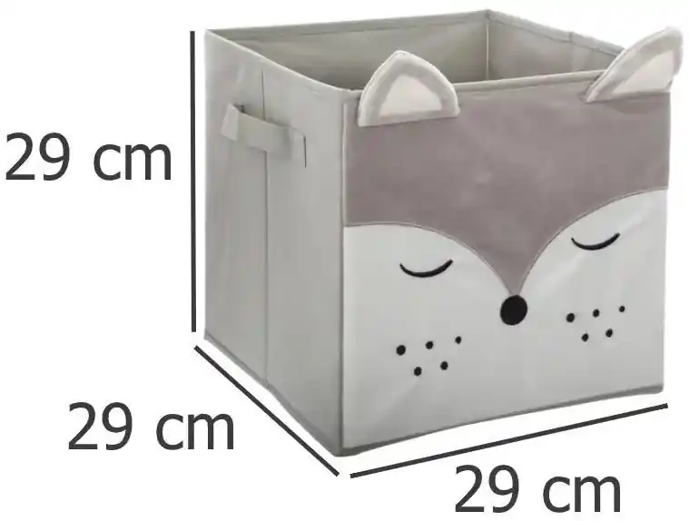 Úložný box, krabička na hračky FOX, 29x29x29 cm | BIANO
