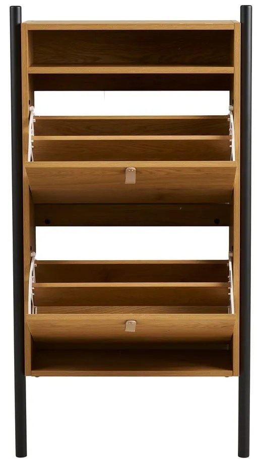 Výklopný botník v dekoru dubu v přírodní barvě 62x118x26 cm Barco – House Nordic